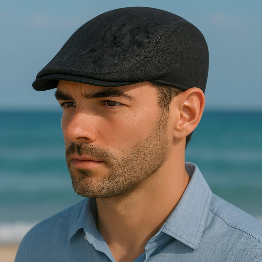 Men’s Linen Flat Cap – Lightweight Summer Gatsby Ivy Hat - Etsy