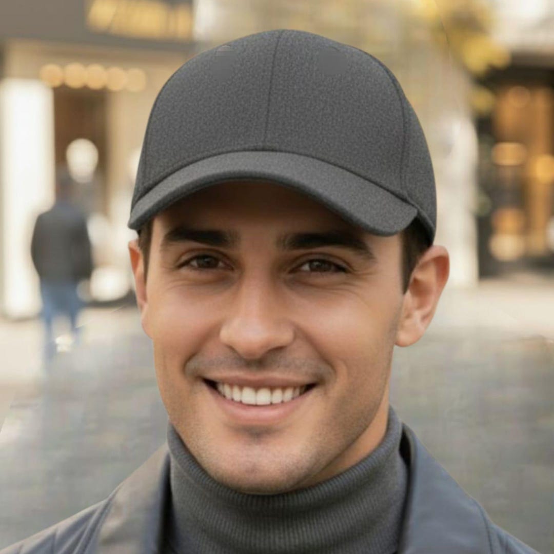 Men’s Adjustable Wool Blend Baseball Cap – Classic Warm Flat Bill Hat ...