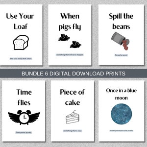 Back to School Bundle Set 6 Educational Idiom Posters - Etsy