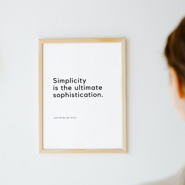 Simplicity Quote - Etsy