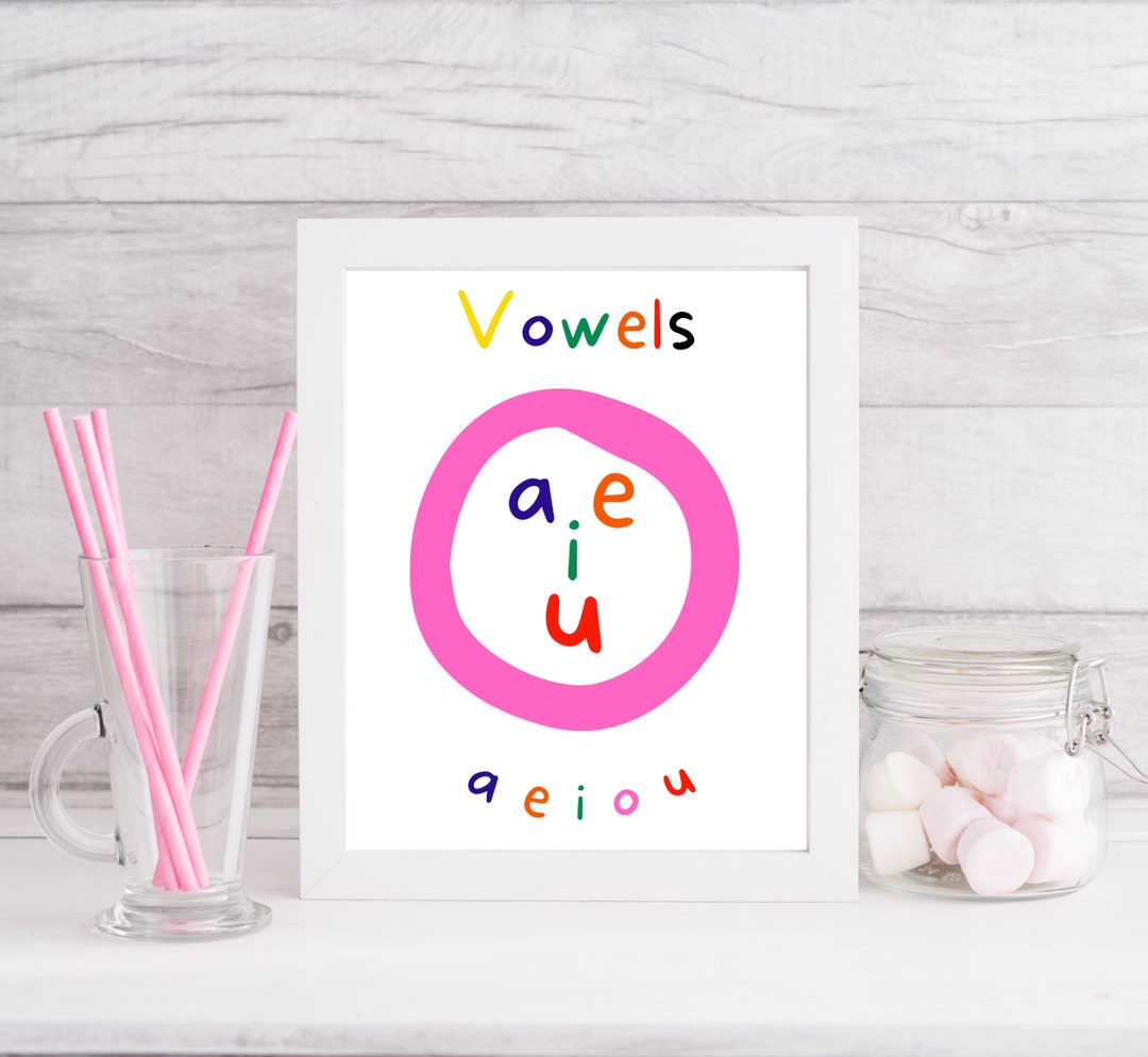 Back to School Classroom Decor Vowel Poster ESL Teacher - Etsy