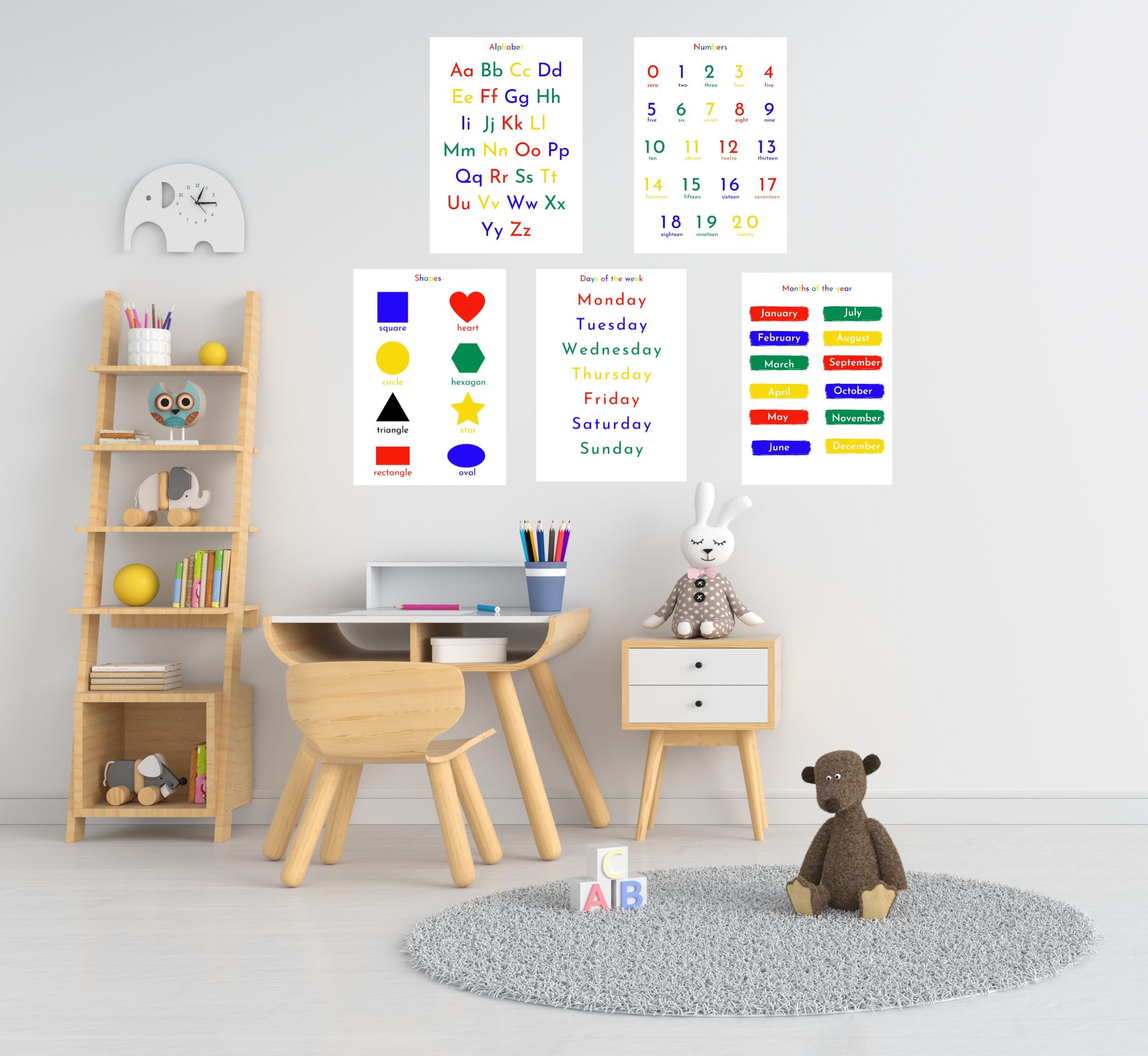 Alphabet Posters. Educational Classroom Homeschool Bundle of - Etsy