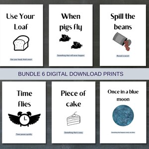 Back to School Bundle Set 6 Educational Idiom Posters - Etsy