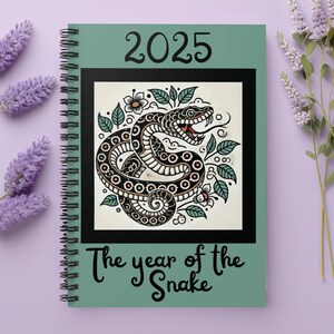 Snake Year 2025 Notebook, Ruled Line, Year of the Snake Journal, Spiral ...