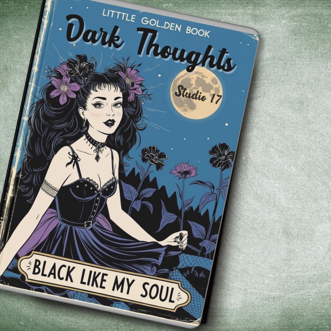 Goth Journal, Dark Thoughts Notebook, Softcover Diary, Black Soul ...