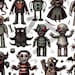 Creepy Paper People, Digital Download, Halloween Printable, Junk ...