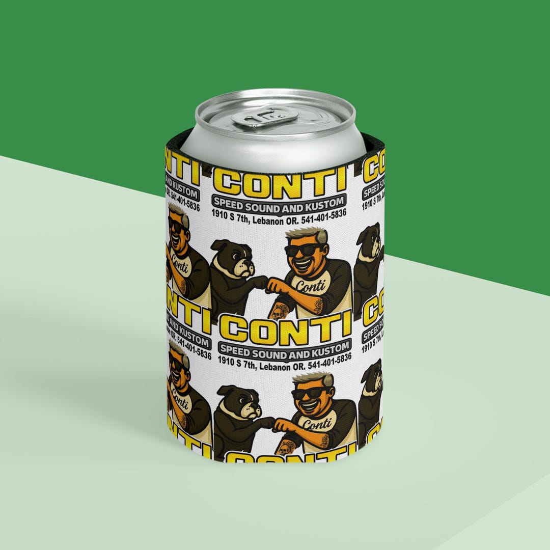 Custom "conti Speed Sound Kustom" Can Cooler: BBQ Party Drinkware - Etsy