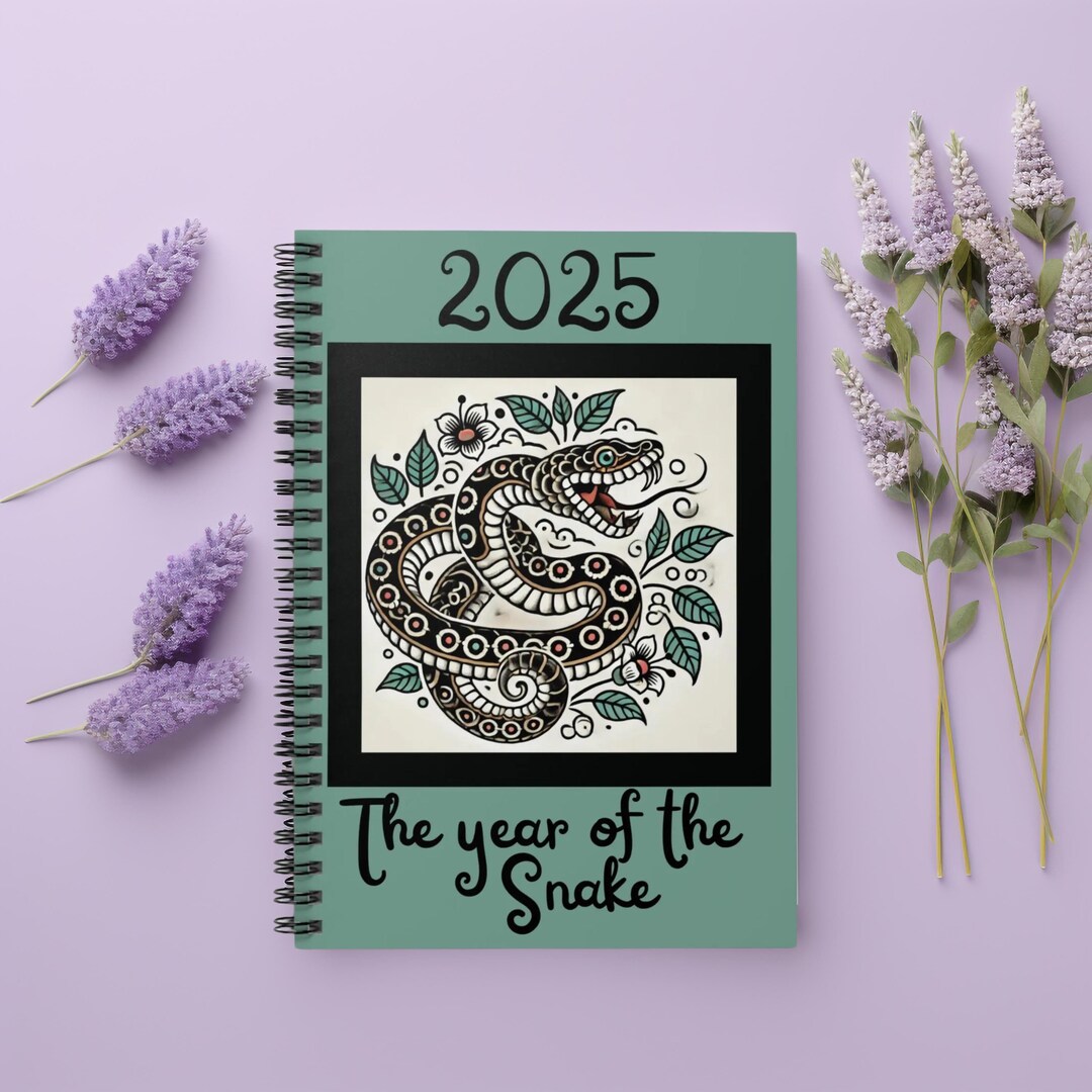 Snake Year 2025 Notebook, Ruled Line, Year of the Snake Journal, Spiral ...