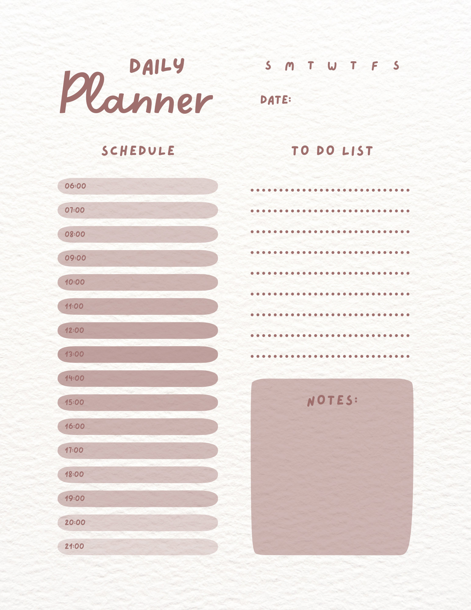 Daily Digital Color Planner, Printable Planner, Instant Download, Daily ...