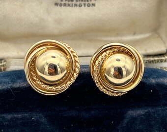 Gold Omega Back Earrings - Etsy