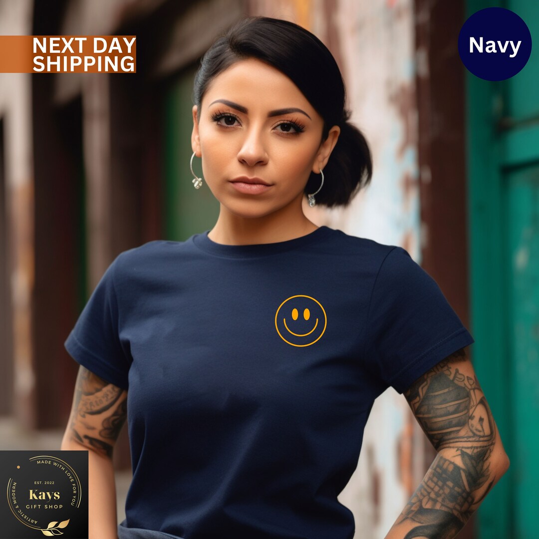 Smiley Face Shirt,smiley Face Emoji Shirt,custom Smiley Face Comfort ...