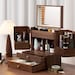 3 Layers Wood Makeup Organizer Box With Drawer, Makeup Organizer for ...