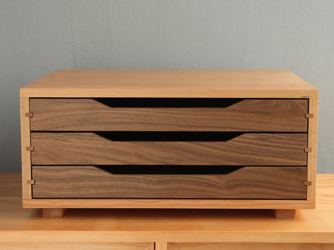 Solid Wooden Desktop Drawer Storage Box 3 Layer 6 Layer - Etsy