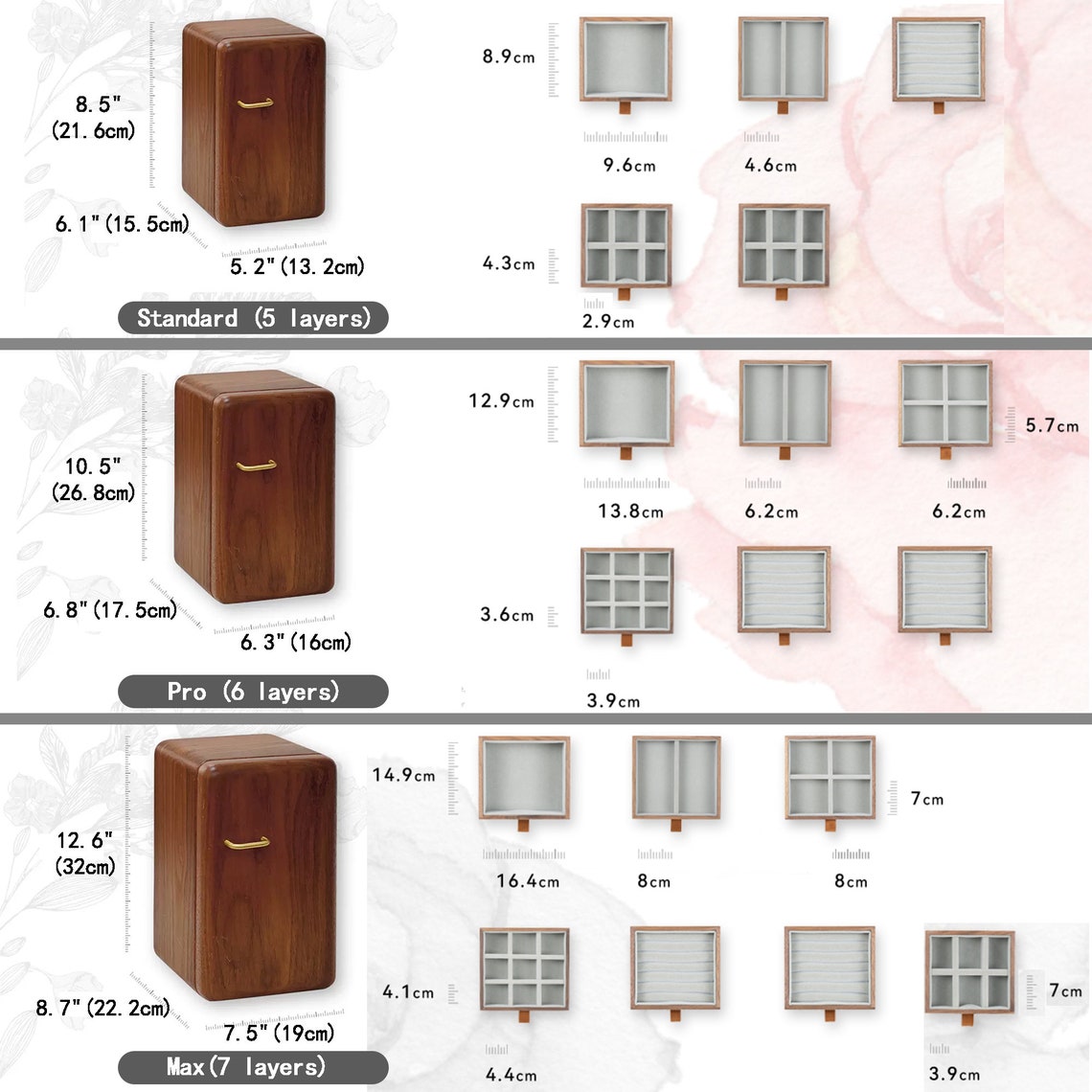 Personalized Solid Wood Jewelry Box Extra Large Jewelry - Etsy