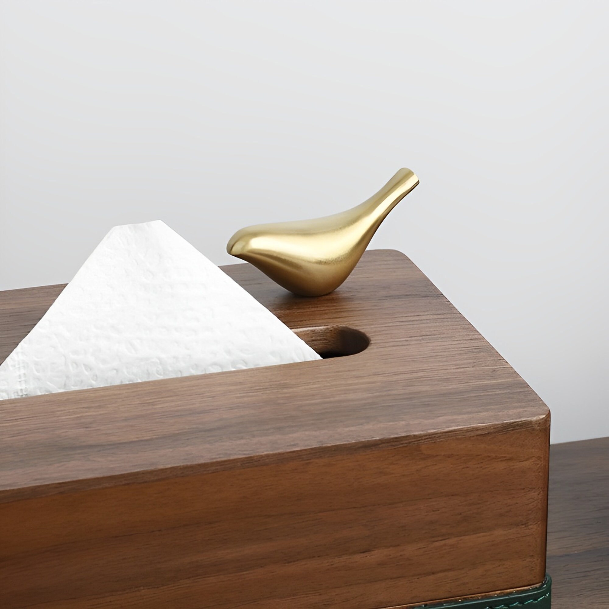 Personalized Solid Walnut Tissue Box Cover, Wooden Brown Napkins Holder ...