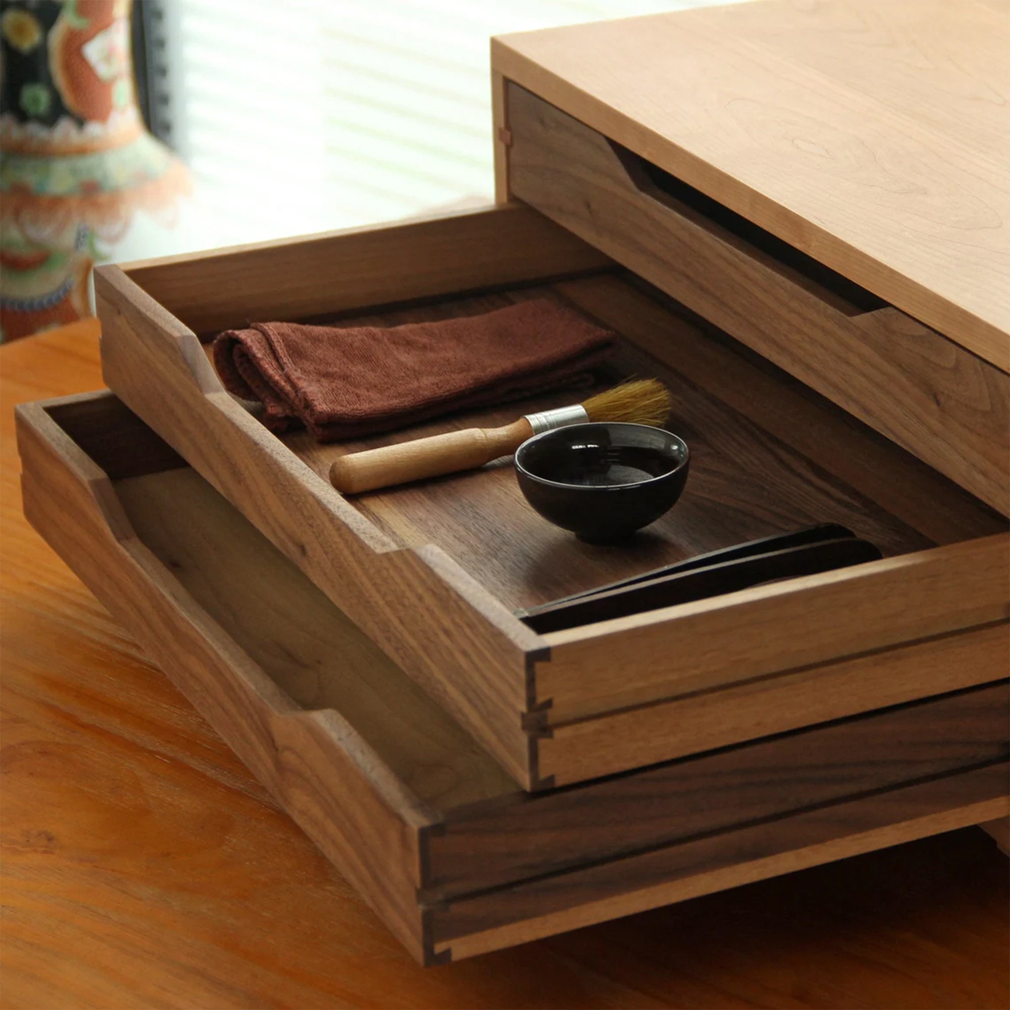 Solid Wooden Desktop Drawer Storage Box 3 Layer 6 Layer - Etsy