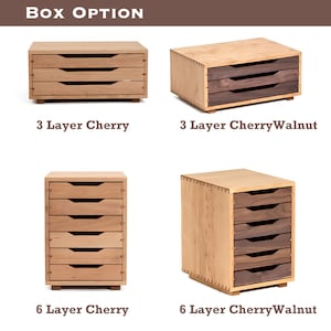 Solid Wooden Desktop Drawer Storage Box, Desk Storage Cabinet ...