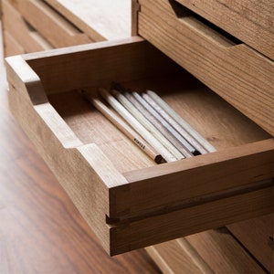 Solid Wooden Desktop Drawer Storage Box, Desk Storage Cabinet ...