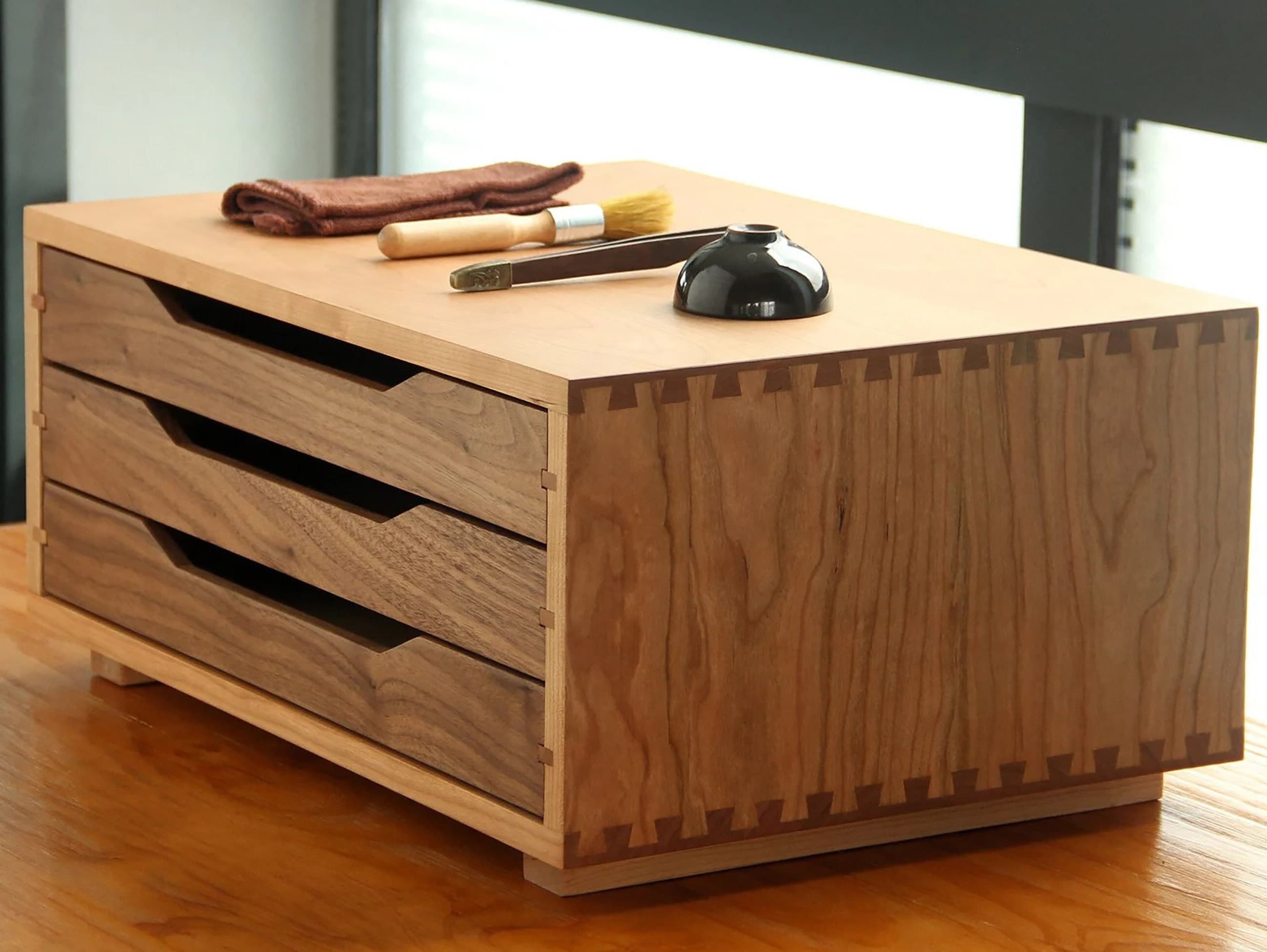Solid Wooden Desktop Drawer Storage Box 3 Layer 6 Layer - Etsy