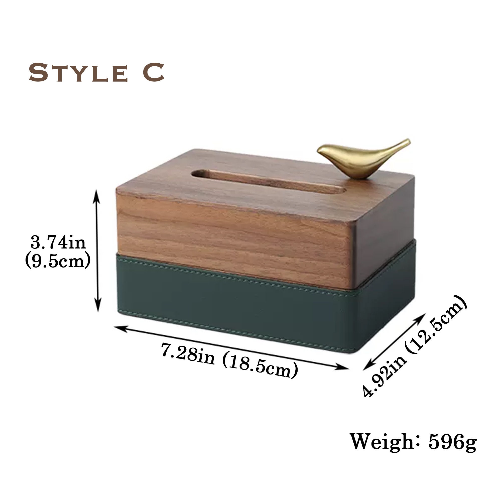 Personalized Solid Walnut Tissue Box Cover, Wooden Brown Napkins Holder ...