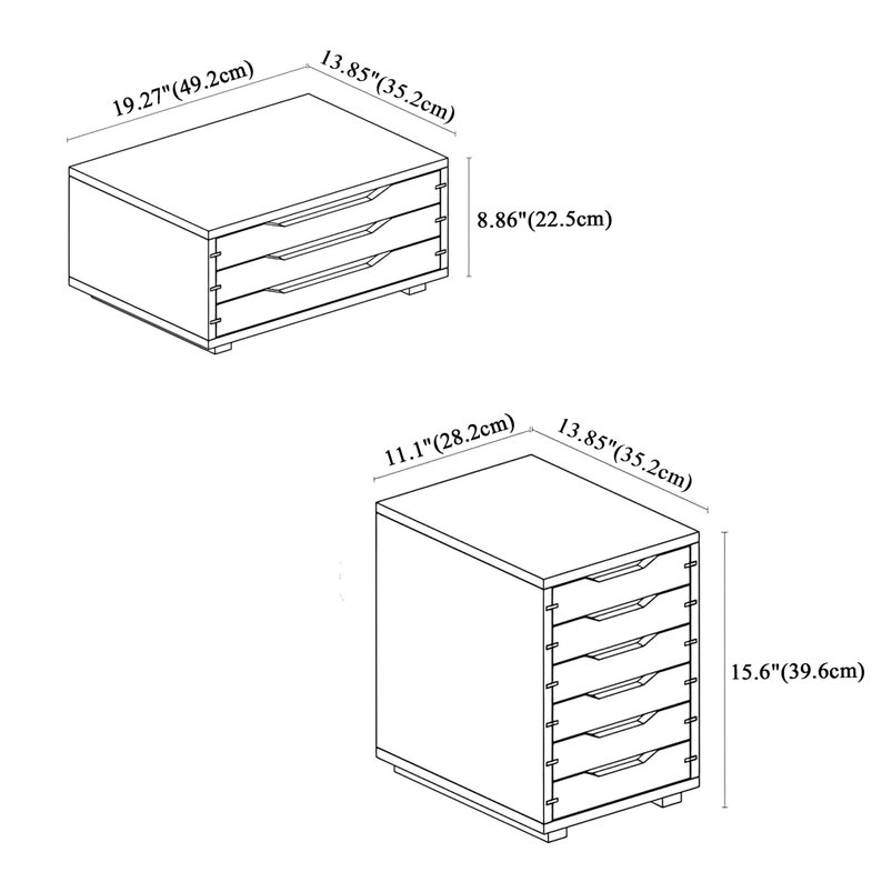 Solid Wooden Desktop Drawer Storage Box Desk Storage Cabinet - Etsy