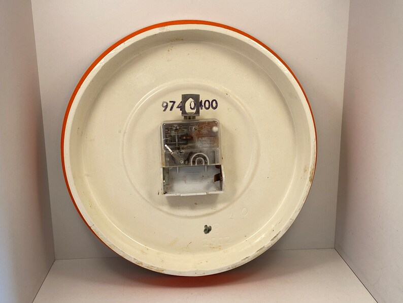 Diehl Electronic Ato-mat Orange Ceramic Wall Clock Made in - Etsy