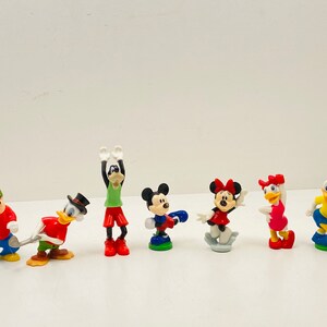 Set of 7 Disney Kinder Miniature Toys Mickey Mouse Donald - Etsy