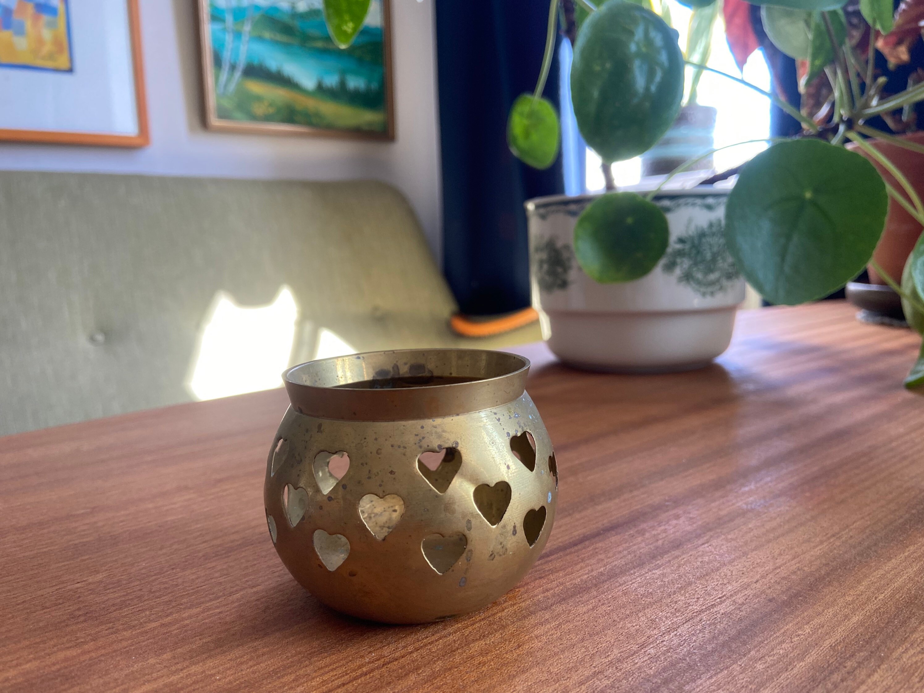 Swedish Vintage Brass Tea Light Holder - Etsy