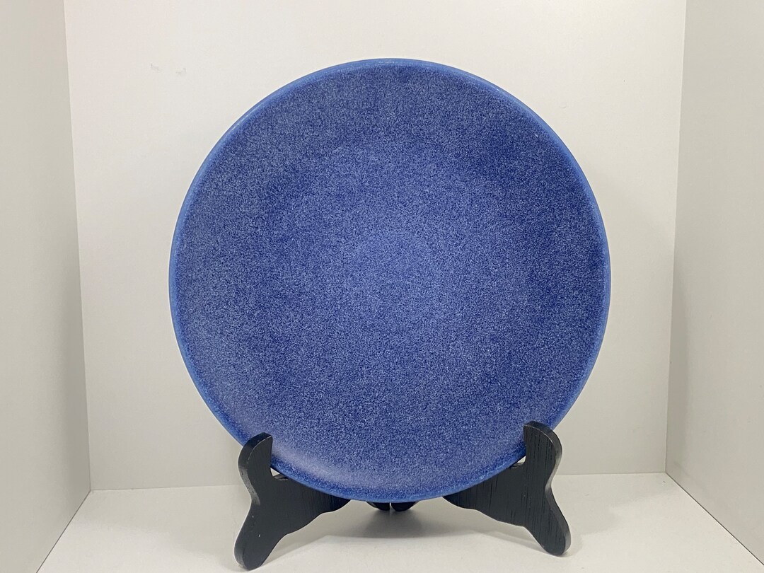 Höganäs Sweden M-L Hellgren Collection Cake or Salad Plate Matte Blue ...