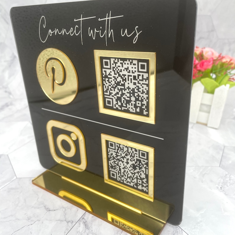 Signo de código QR acrílico personalizadoSigno comercial - Etsy España