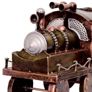 Antique Multicolor Train Engine Table Decor Statue: Perfect - Etsy