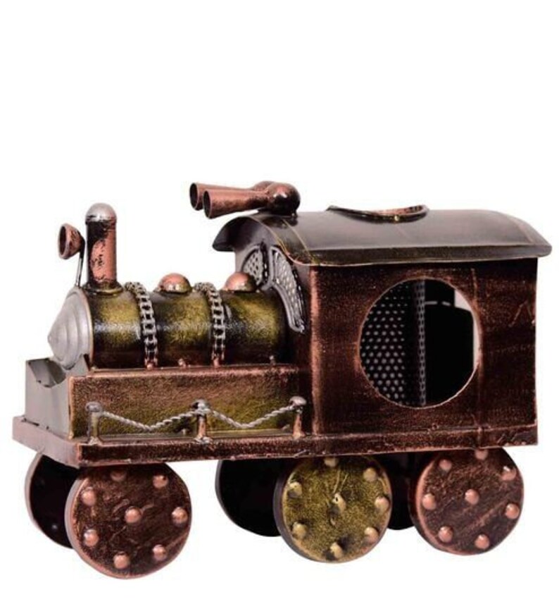 Antique Multicolor Train Engine Table Decor Statue: Perfect - Etsy
