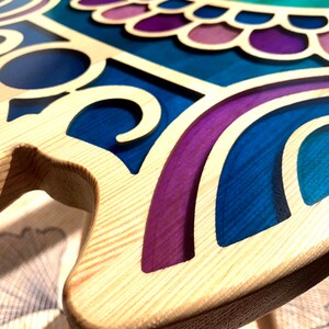 Handmade Wooden Resin Fish Figure Coffee Table - Wood Slab Fish Shaped ...