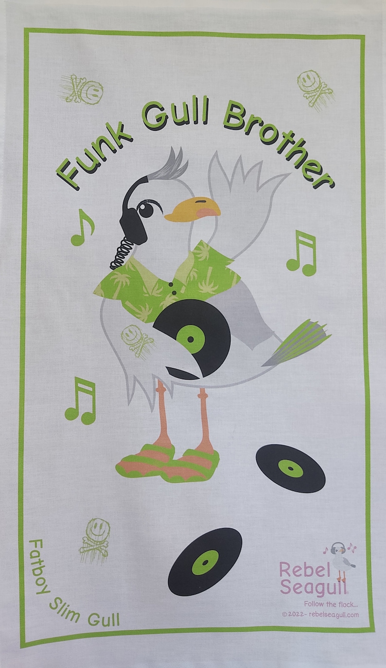 Fatboy Slim Inspired 'celebrity' Seagull Tea Towel - Etsy