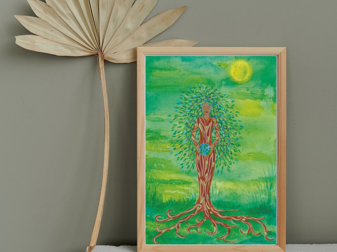 Mother Earth Art, Bedroom Décor, Goddess Print, Spiritual Prints ...
