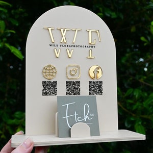 Custom Made Business Social Media Sign With Card Reader Space 3D ...