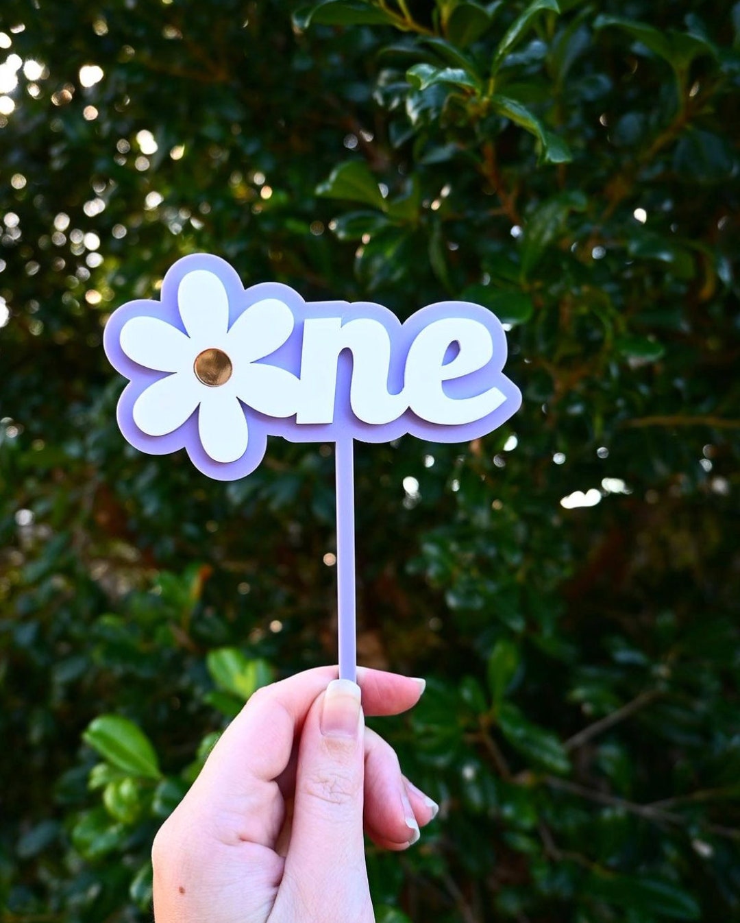 Cake Topper one With Flower - Etsy