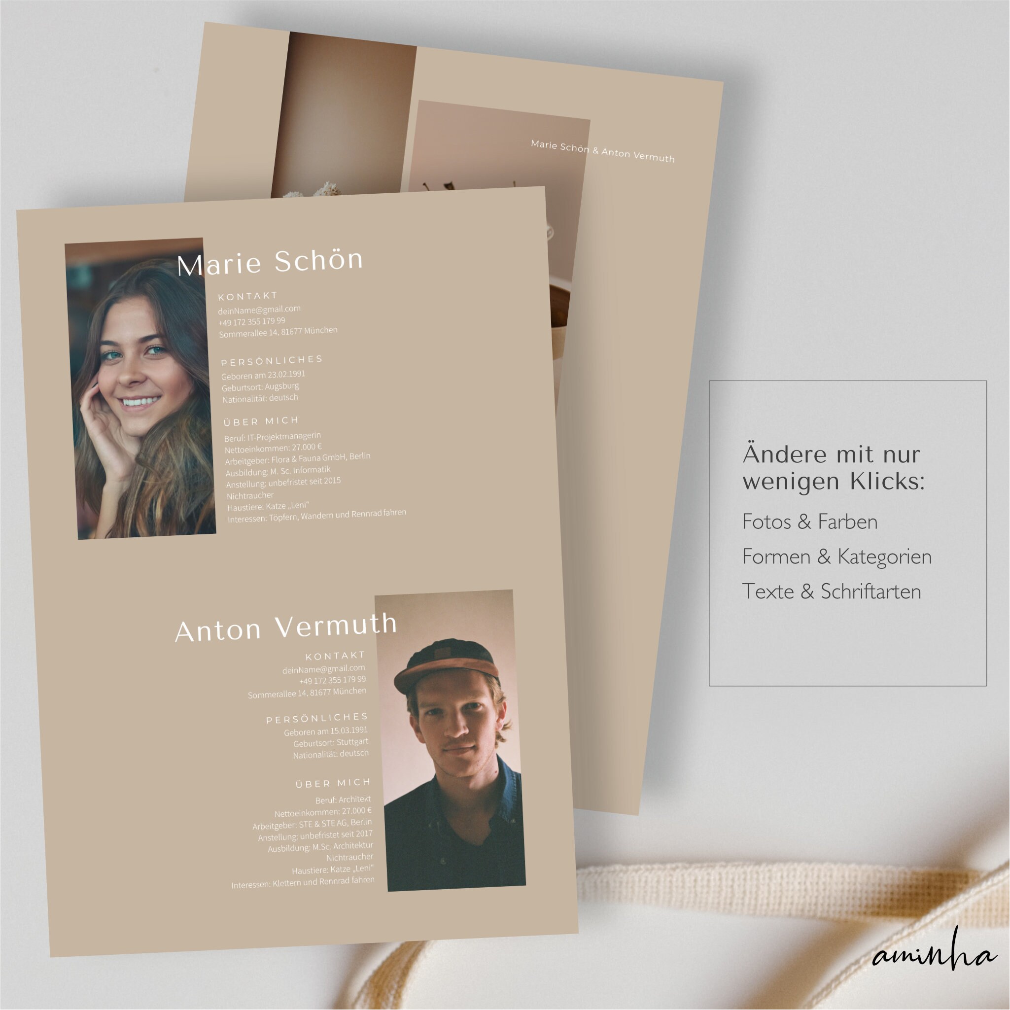 Wohnungsbewerbung für Paare in deutsch komplette Bewerbermappe für das ...