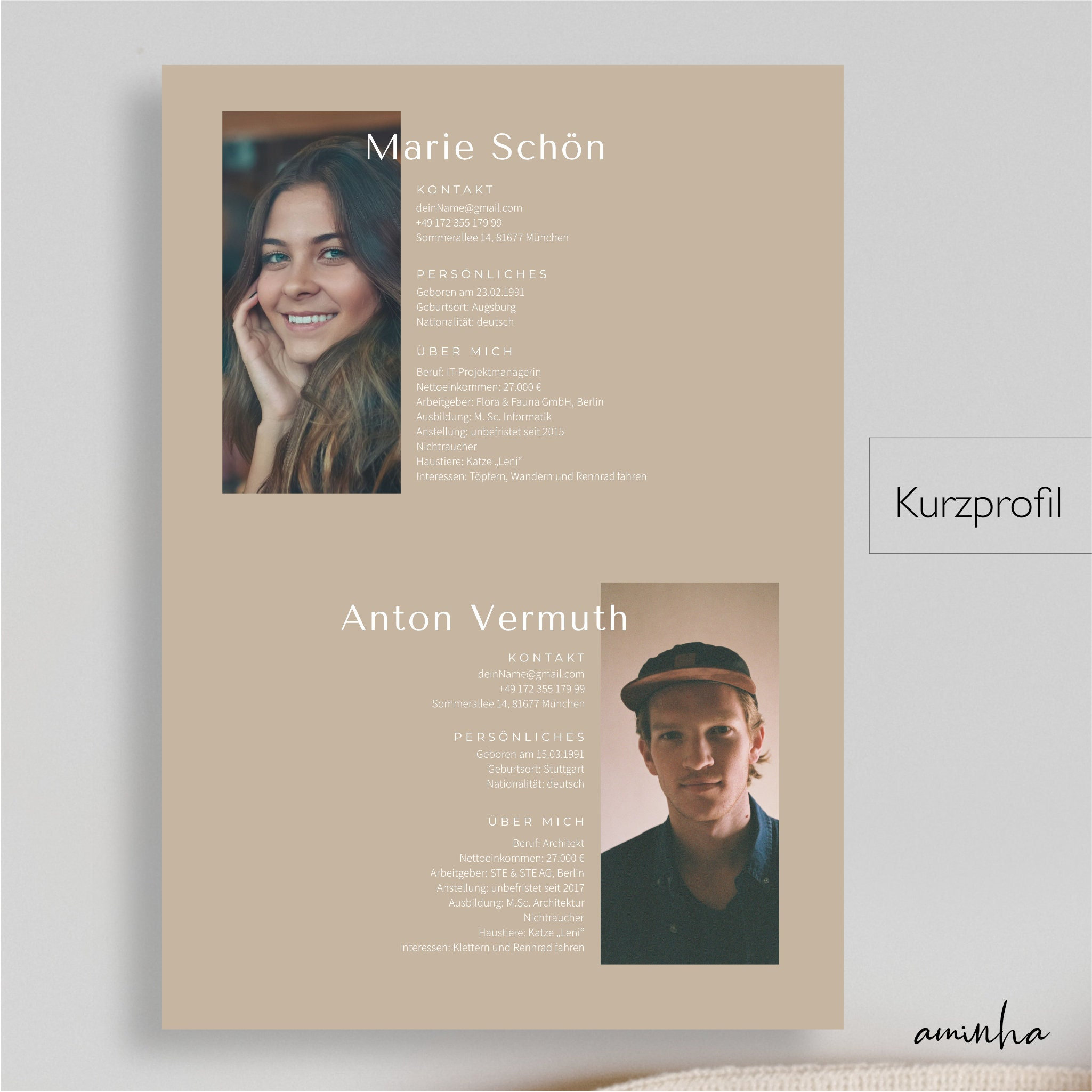 Wohnungsbewerbung für Paare in deutsch komplette Bewerbermappe für das ...