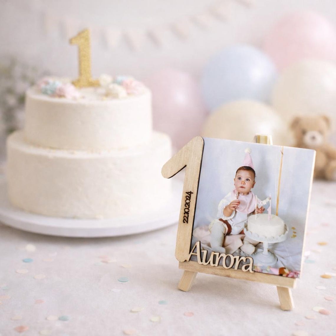 Personalized 1st Birthday Photo Frame Favors: Wooden Keepsake Gift - Etsy