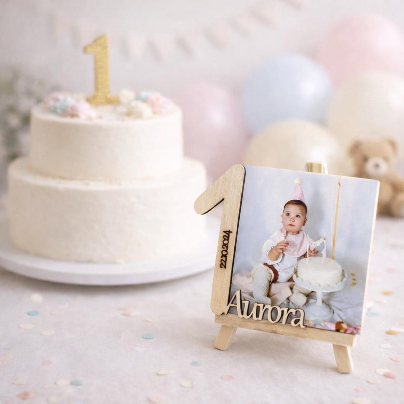 Personalized 1st Birthday Photo Frame Favors: Wooden Keepsake Gift - Etsy