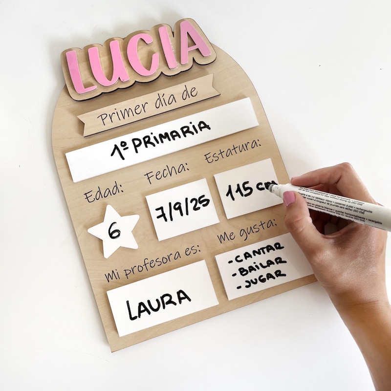 Recuerdo del primer día de clases - Etsy España