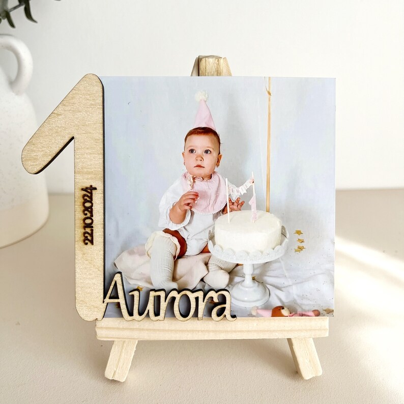 Personalized 1st Birthday Photo Frame Favors: Wooden Keepsake Gift - Etsy