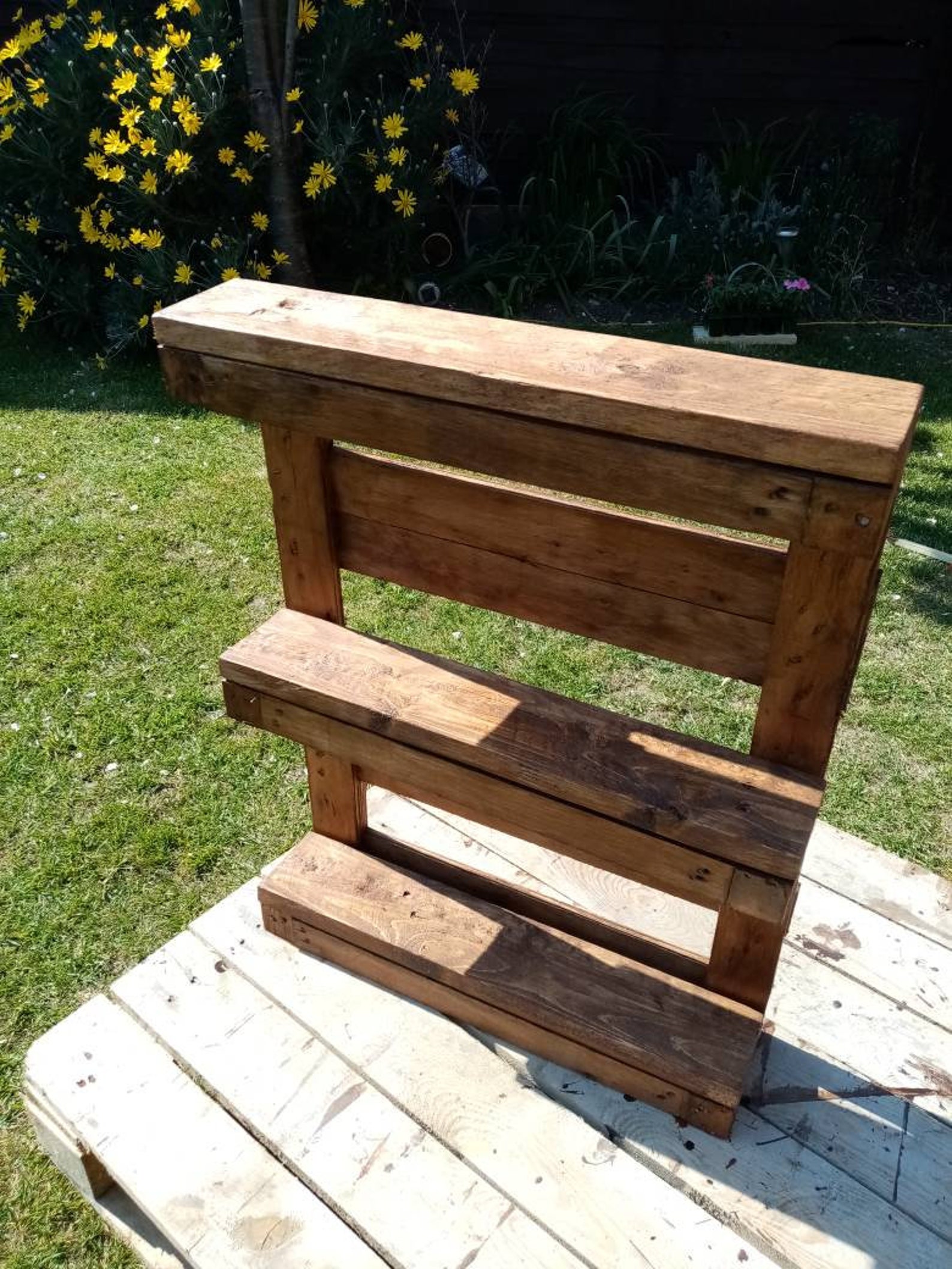 Rustic Pallet Shelf Shabby Chic Pallet Shelving Indoor | Etsy