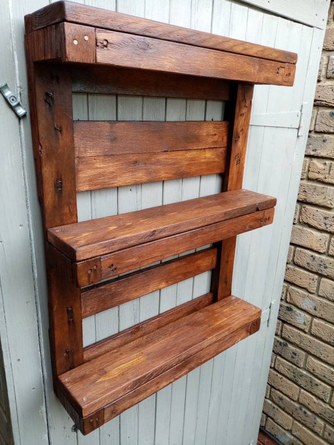Rustic Pallet Shelf Shabby Chic Pallet Shelving Indoor - Etsy UK