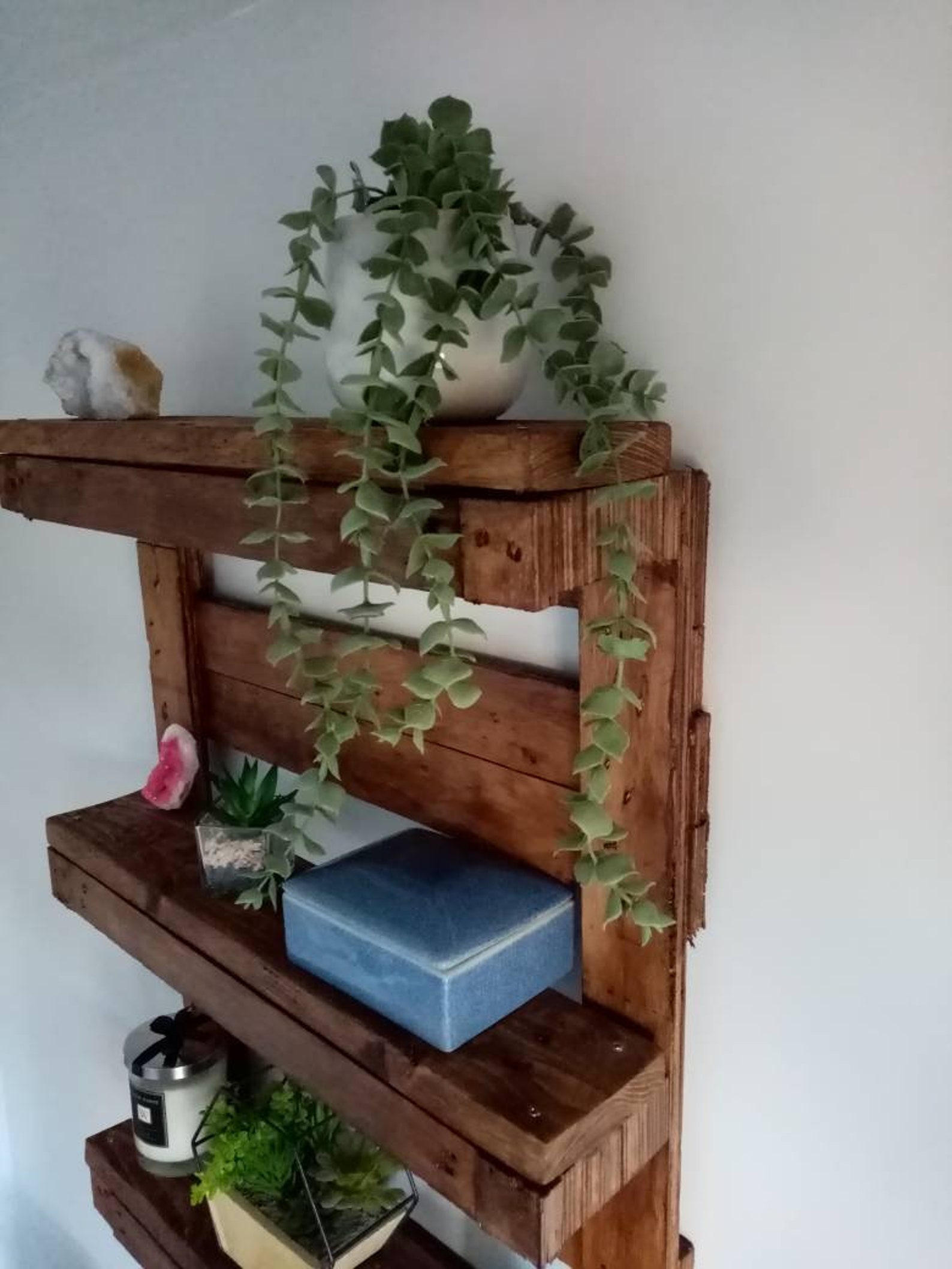 Rustic Pallet Shelf Shabby Chic Pallet Shelving Indoor | Etsy UK