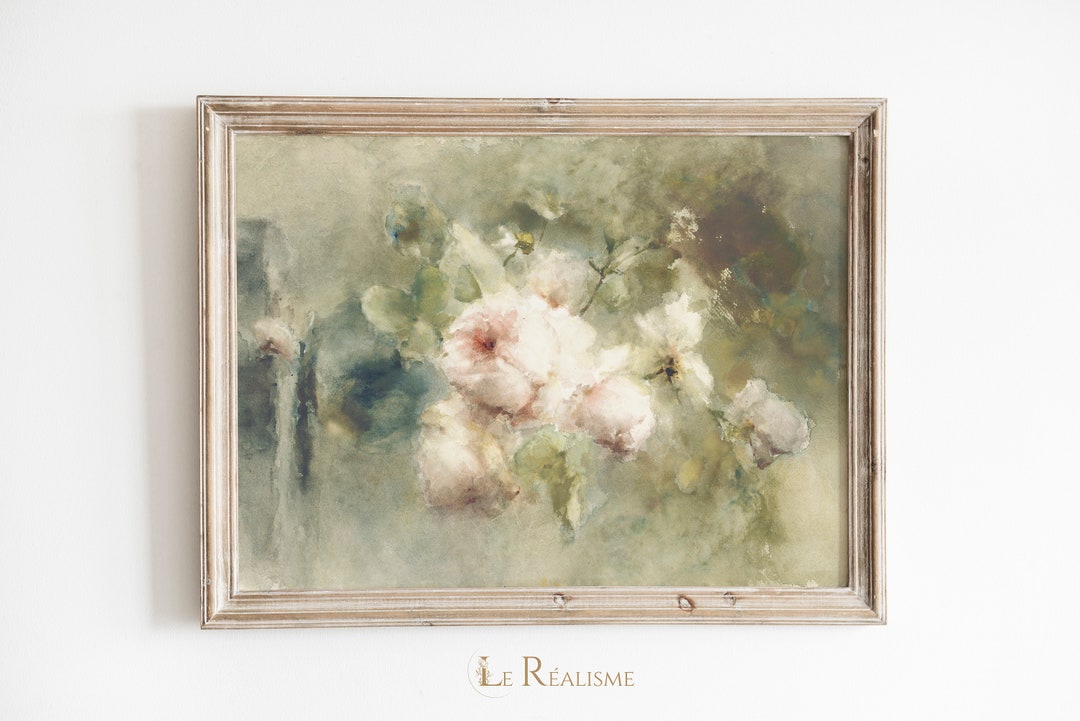 Vintage Flower Print Cottage Wall Decor Printable Art No. 0066 - Etsy