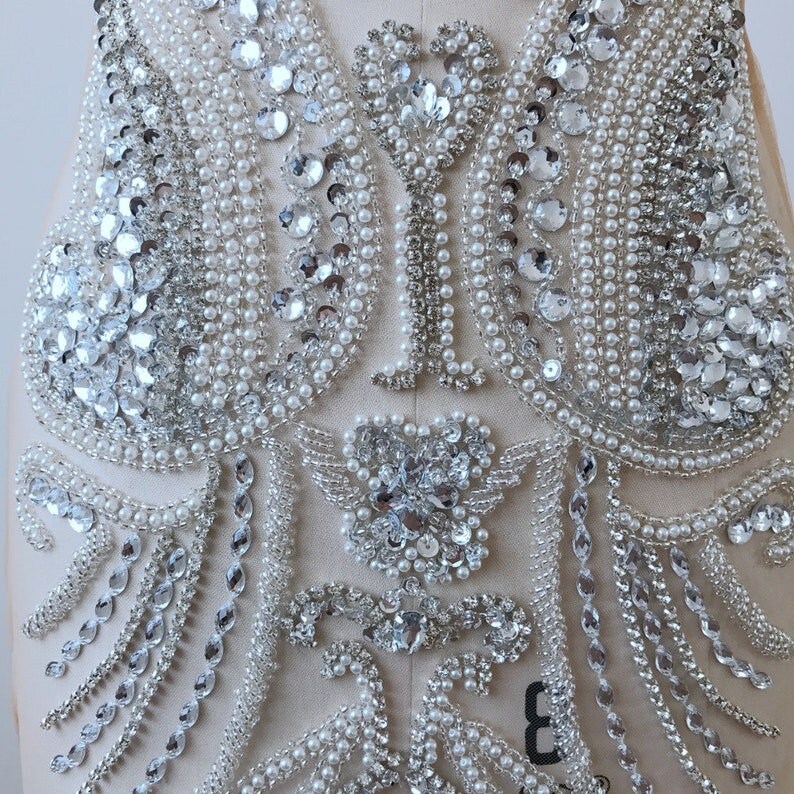 Full Length Body Heavy Beaded Sequins Bodice Patches 10738cm | Etsy