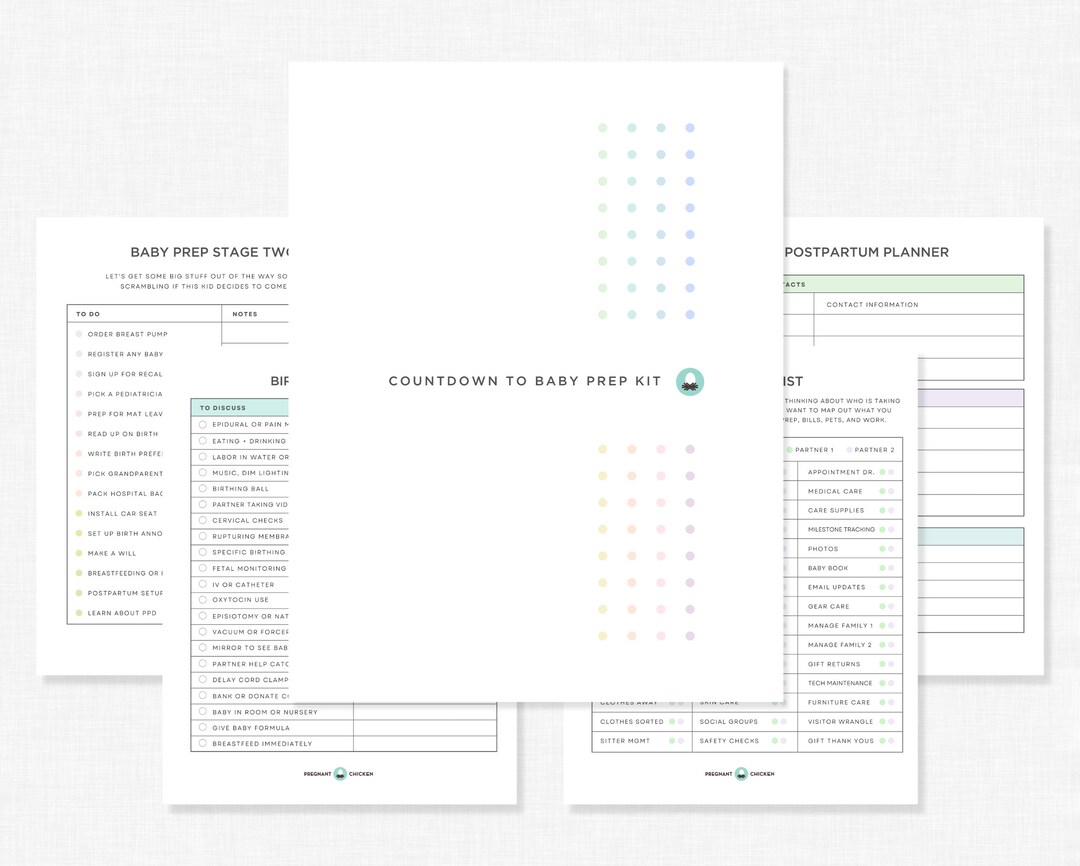 Printable Baby Prep Checklist | Pregnancy Planner Printable | Newborn ...