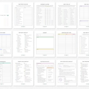Printable Baby Prep Checklist | Pregnancy Planner Printable | Newborn ...